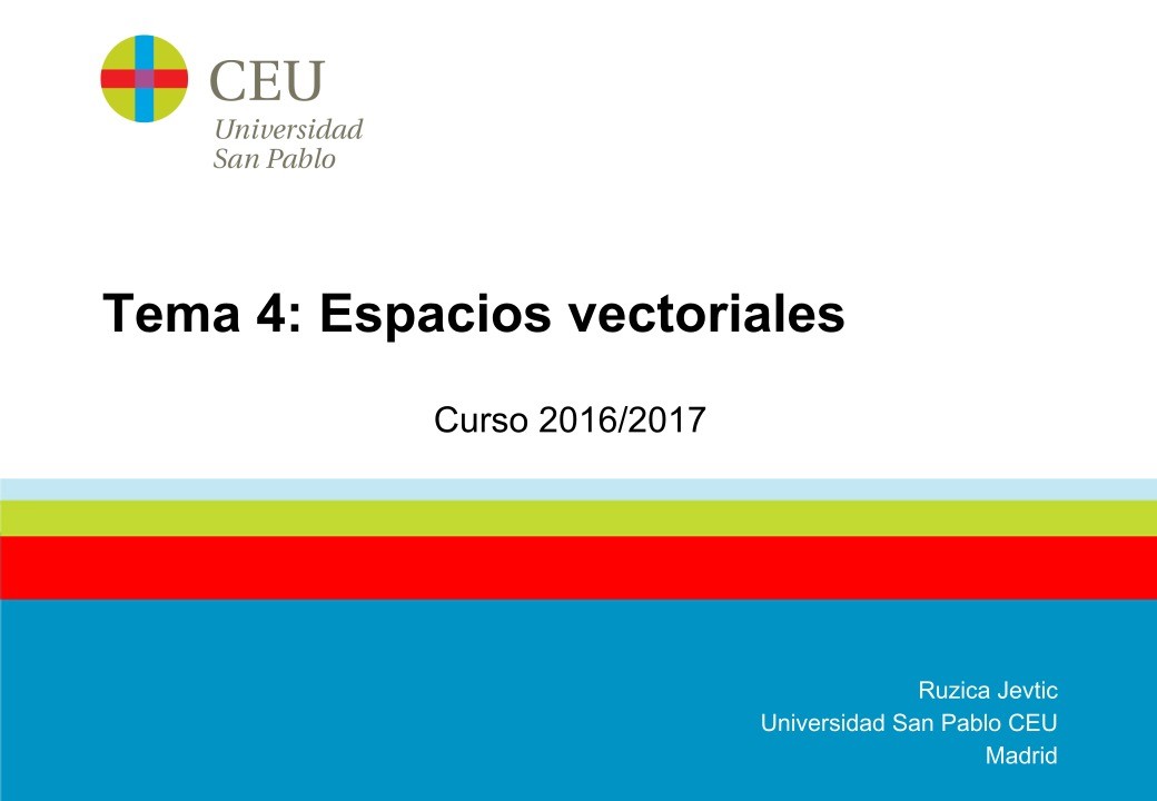 Pdf De Programación Tema 4 Espacios Vectoriales